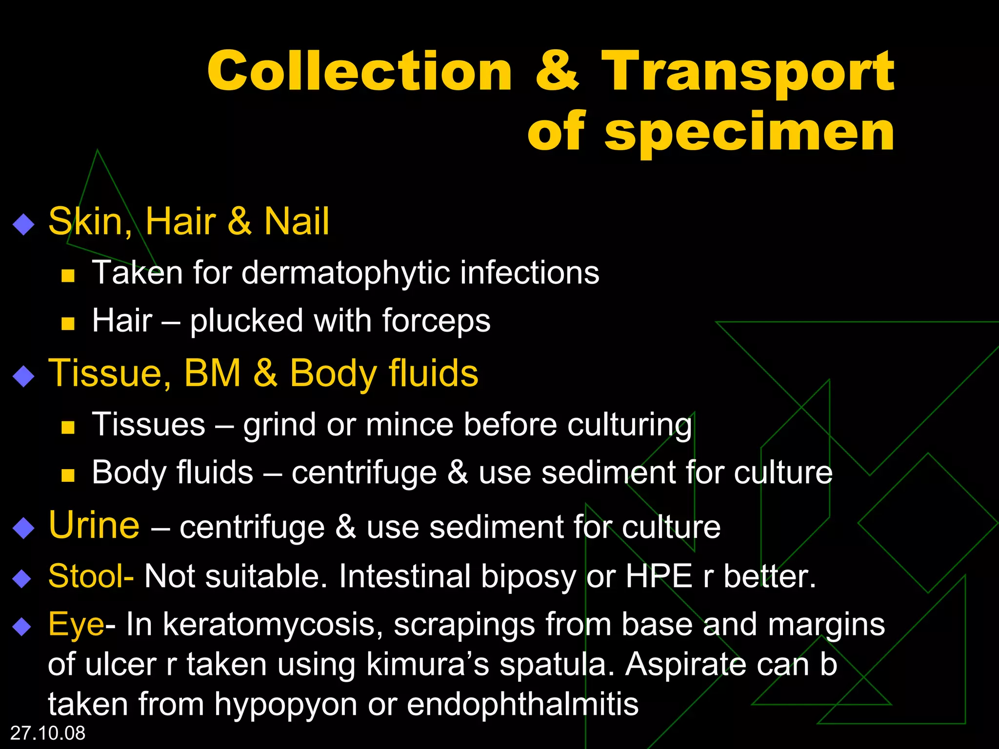 Laboratory diagnosis of fungal infections | PPT