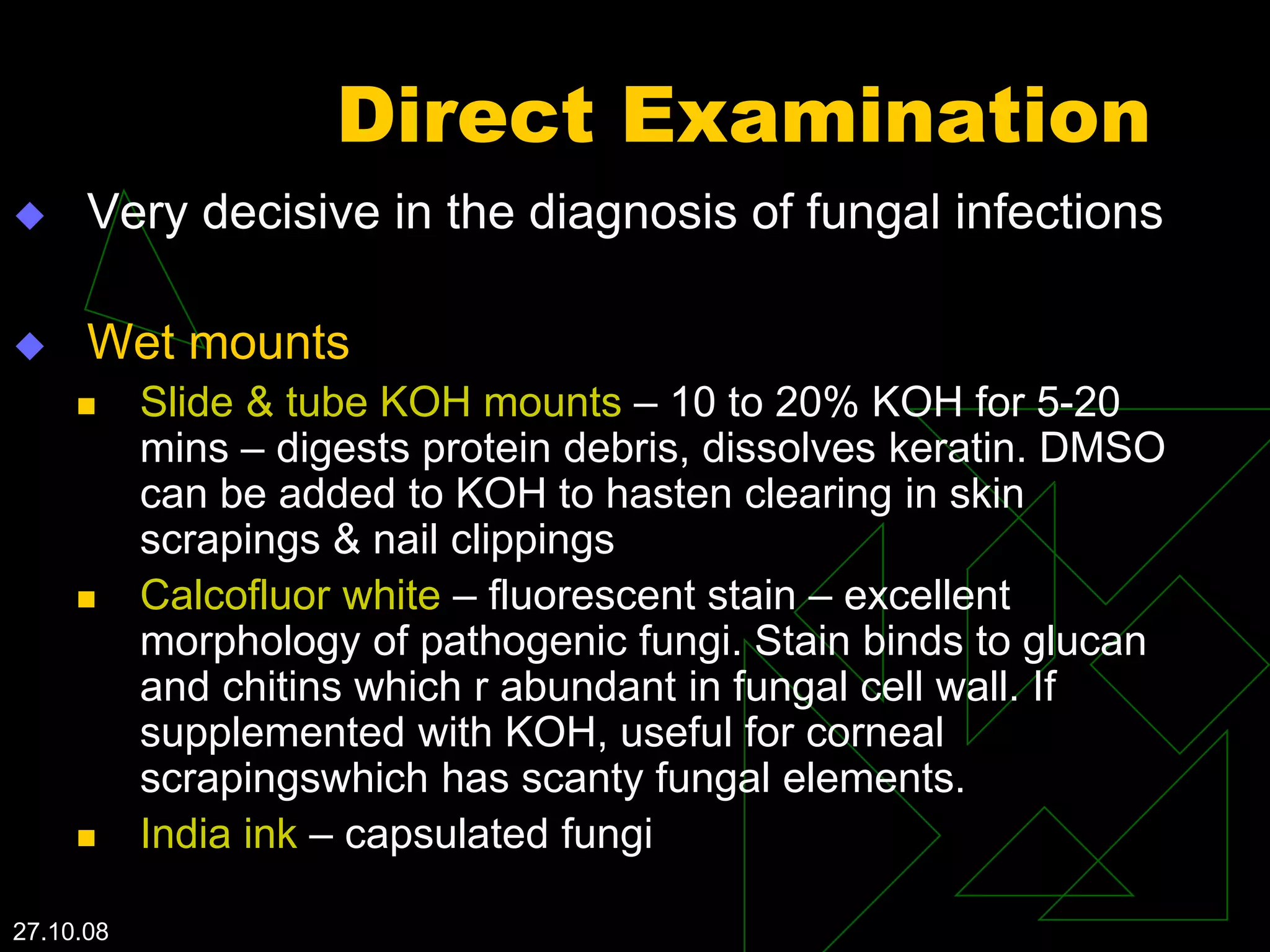 Laboratory diagnosis of fungal infections | PPT