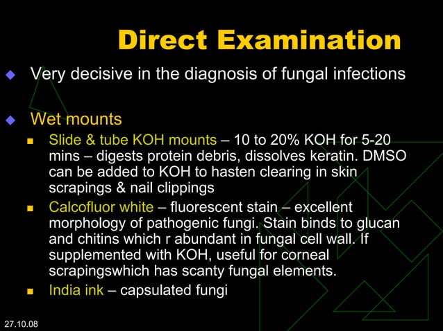 Laboratory diagnosis of fungal infections | PPT