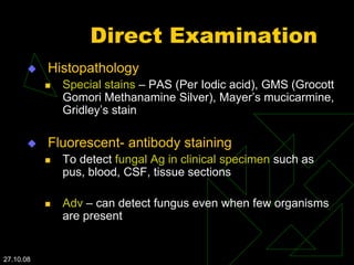 Laboratory diagnosis of fungal infections | PPT