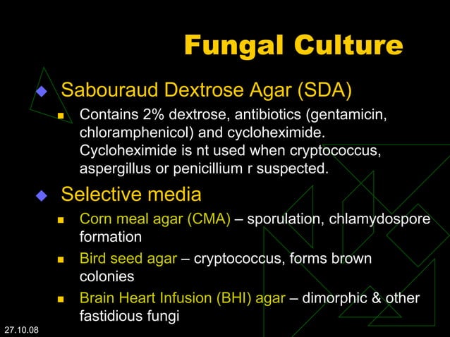 Laboratory diagnosis of fungal infections | PPT
