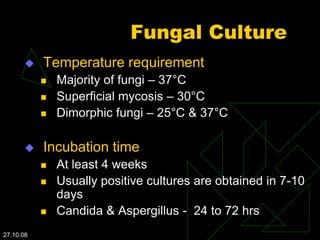 Laboratory diagnosis of fungal infections | PPT