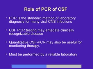 Laboratory diagnosis of herpesvirus infections of the cns | PPT