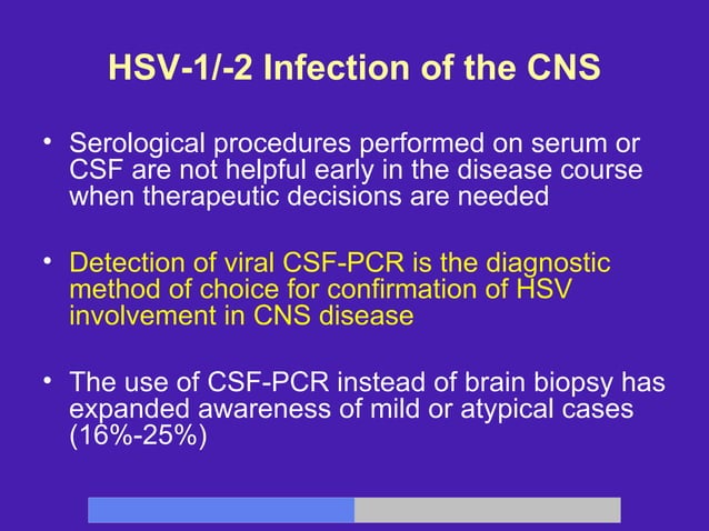 Laboratory diagnosis of herpesvirus infections of the cns
