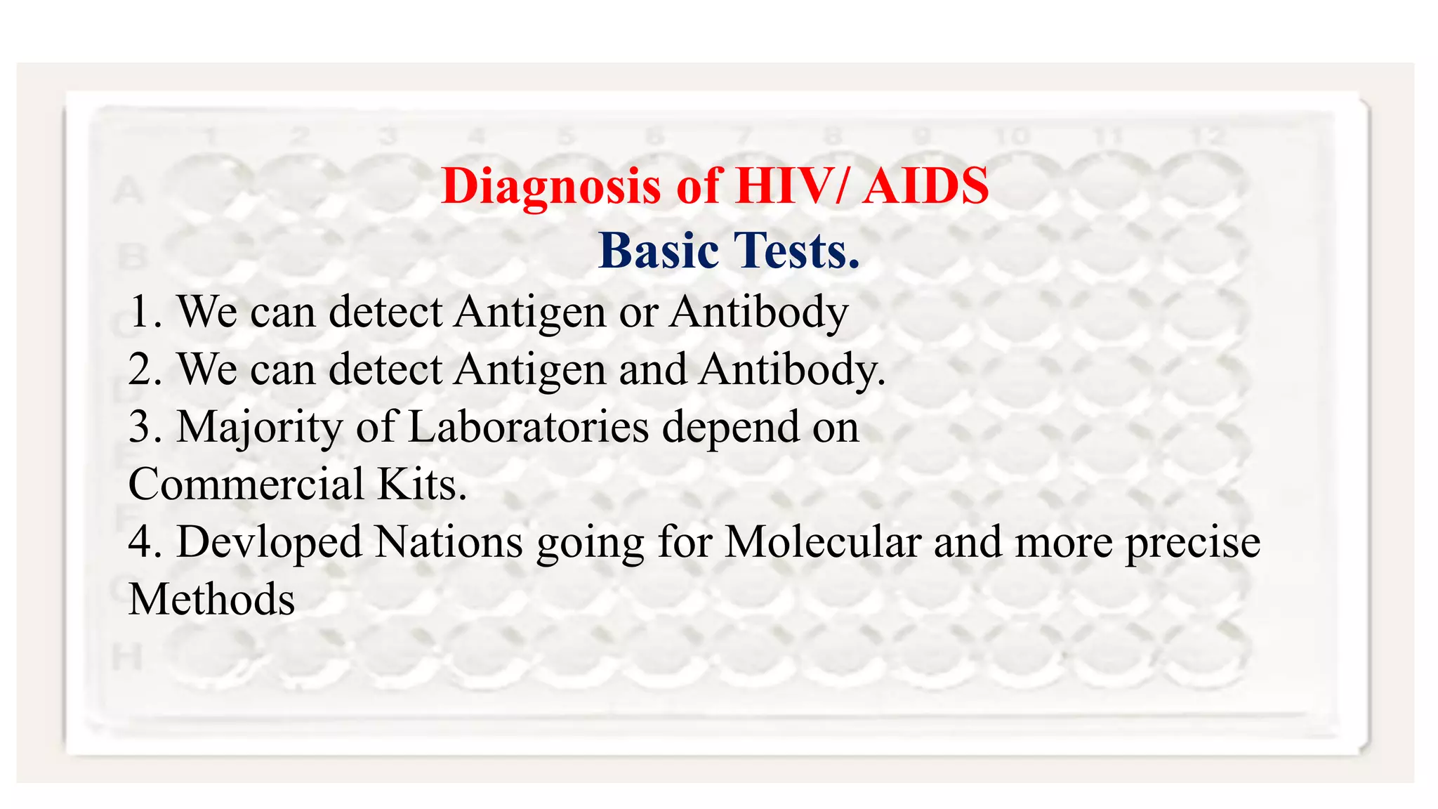 Laboratory diagnosis of (hiv) | PPTX | Infectious Diseases | Diseases ...