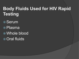 Laboratory diagnosis of hiv infections | PPTX | Infectious Diseases ...