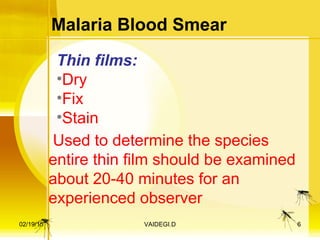 Laboratory diagnosis of malarial parasite | PPT