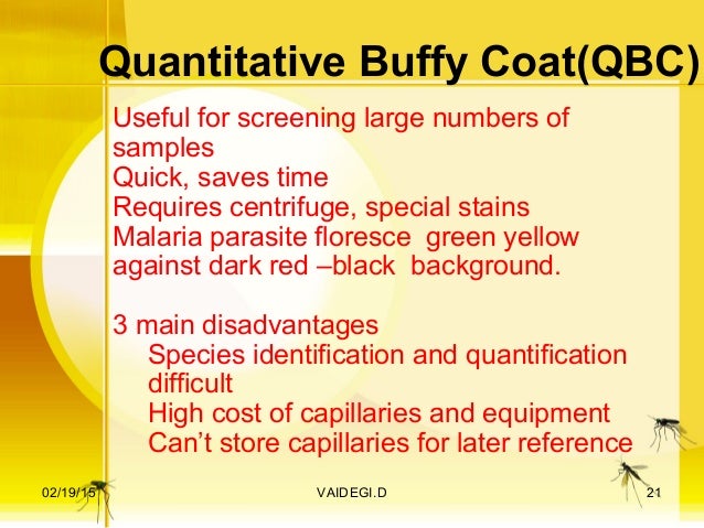 Quantitative Buffy Coat Qbc Test Principle Method And