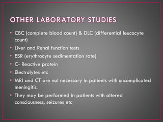 Laboratory diagnosis of meningitis | PPTX