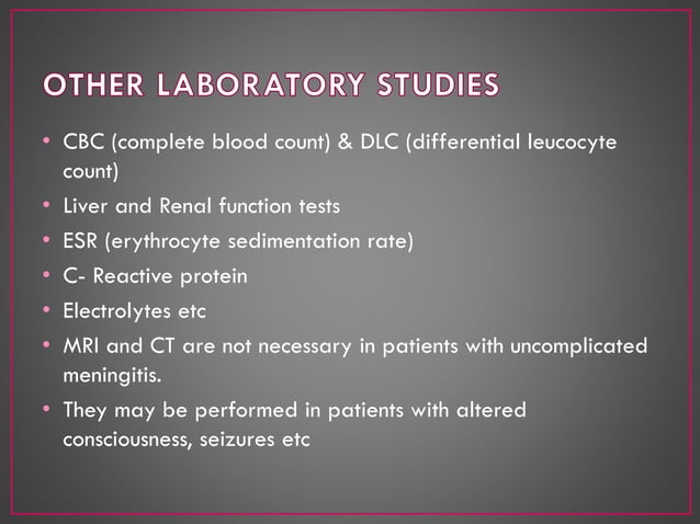 Laboratory diagnosis of meningitis | PPTX