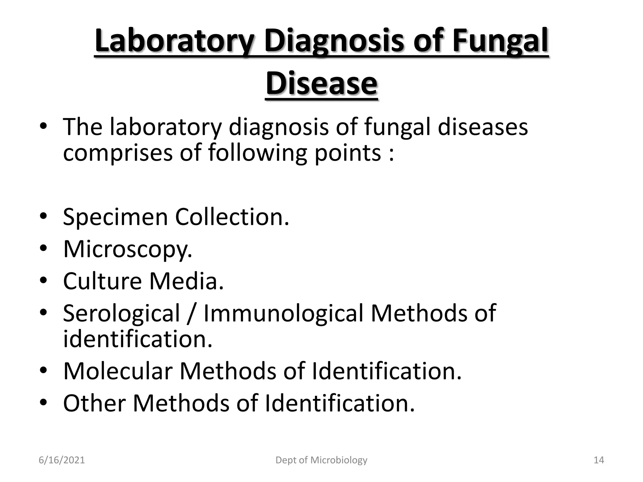 Laboratory diagnosis of mycology microscopy, staining techniques ...