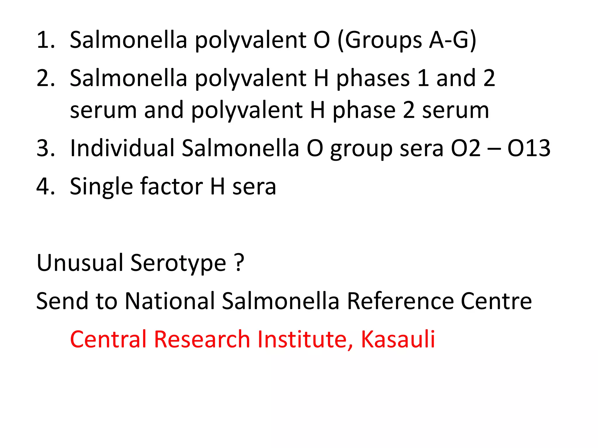 Laboratory diagnosis of salmonella | PPTX