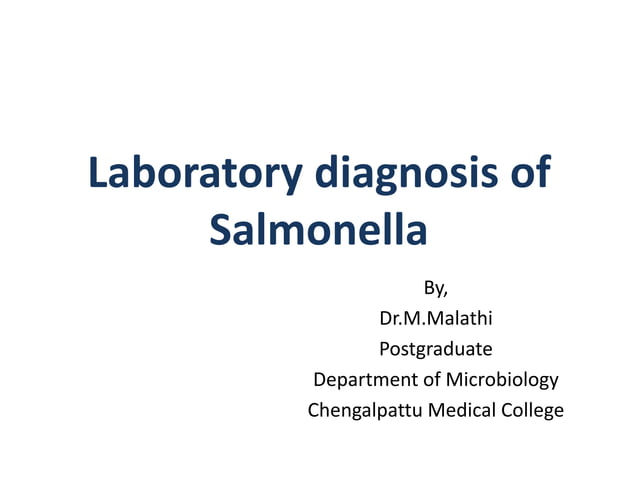 Laboratory diagnosis of salmonella | PPTX | Infectious Diseases ...