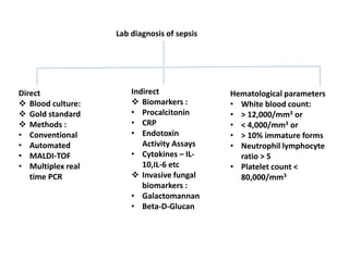 Laboratory diagnosis of sepsis | PPTX