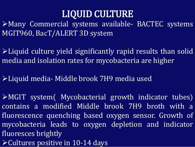 Laboratory diagnosis of Tuberculosis