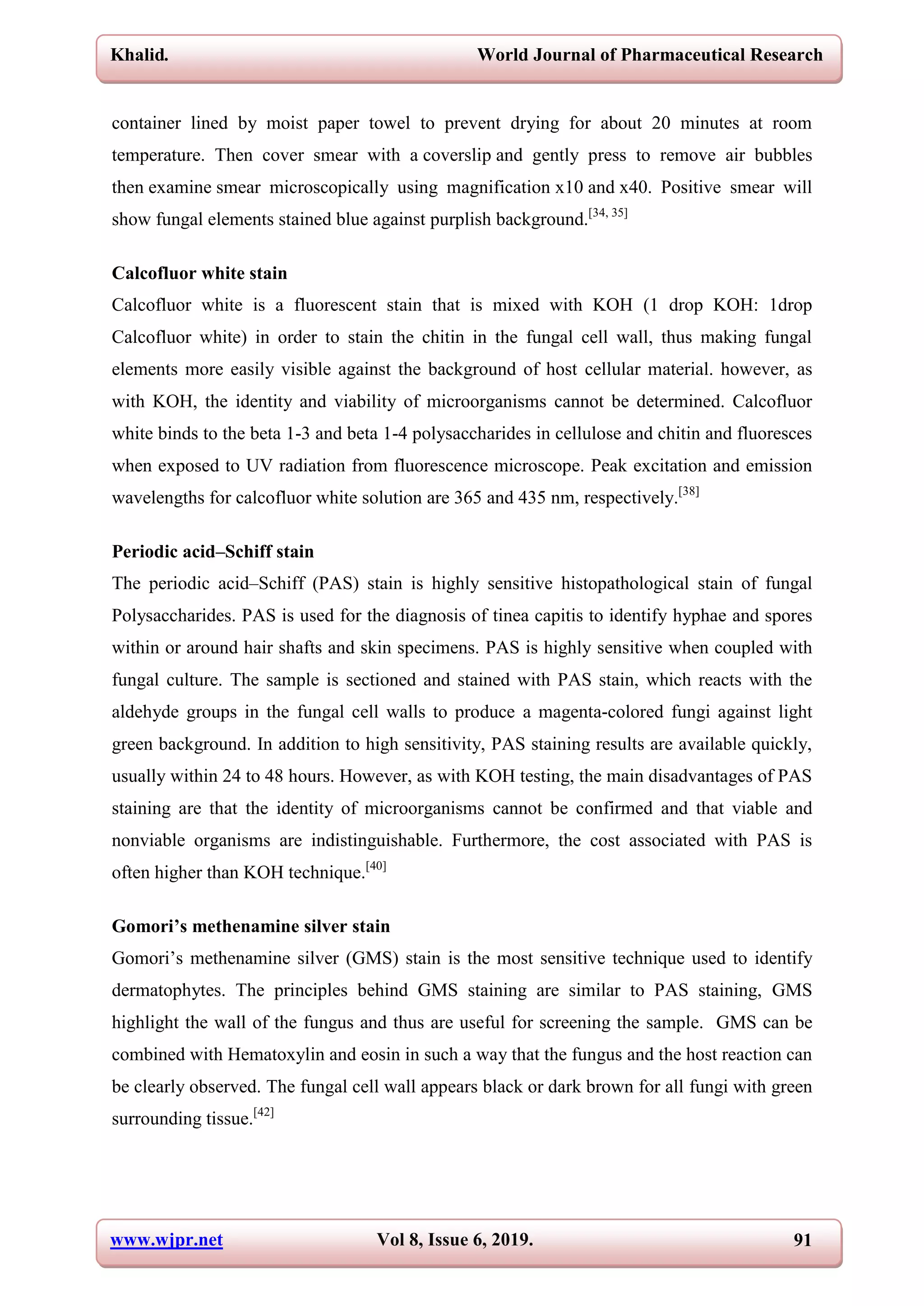 Laboratory diagnosis of the causative dermatophytes of tinea capitis ...