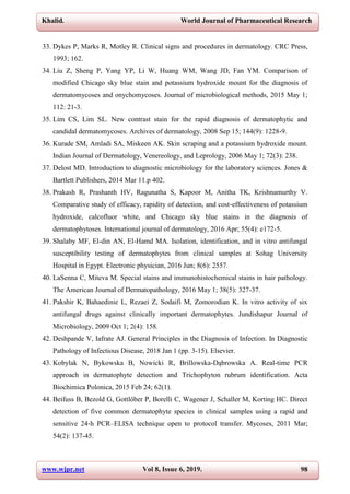 Laboratory diagnosis of the causative dermatophytes of tinea capitis ...