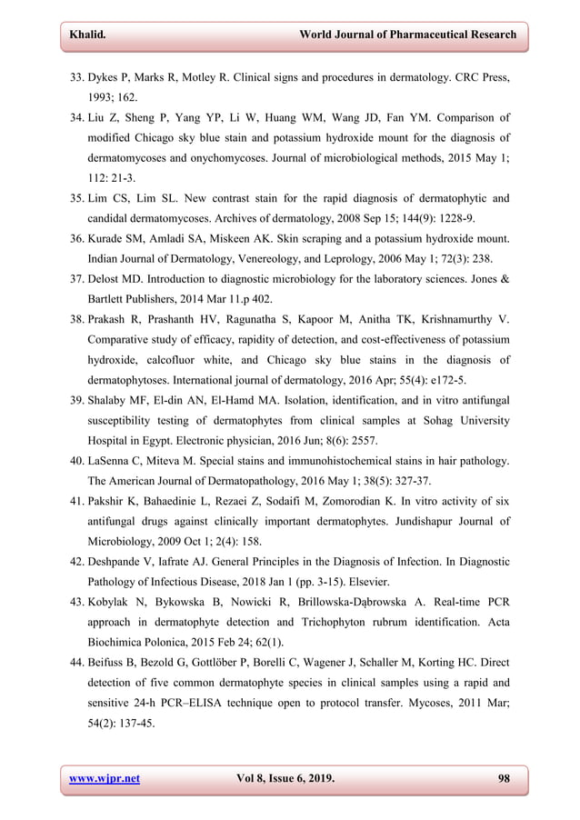 Laboratory diagnosis of the causative dermatophytes of tinea capitis ...