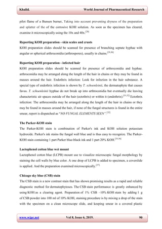 Laboratory diagnosis of the causative dermatophytes of tinea capitis ...