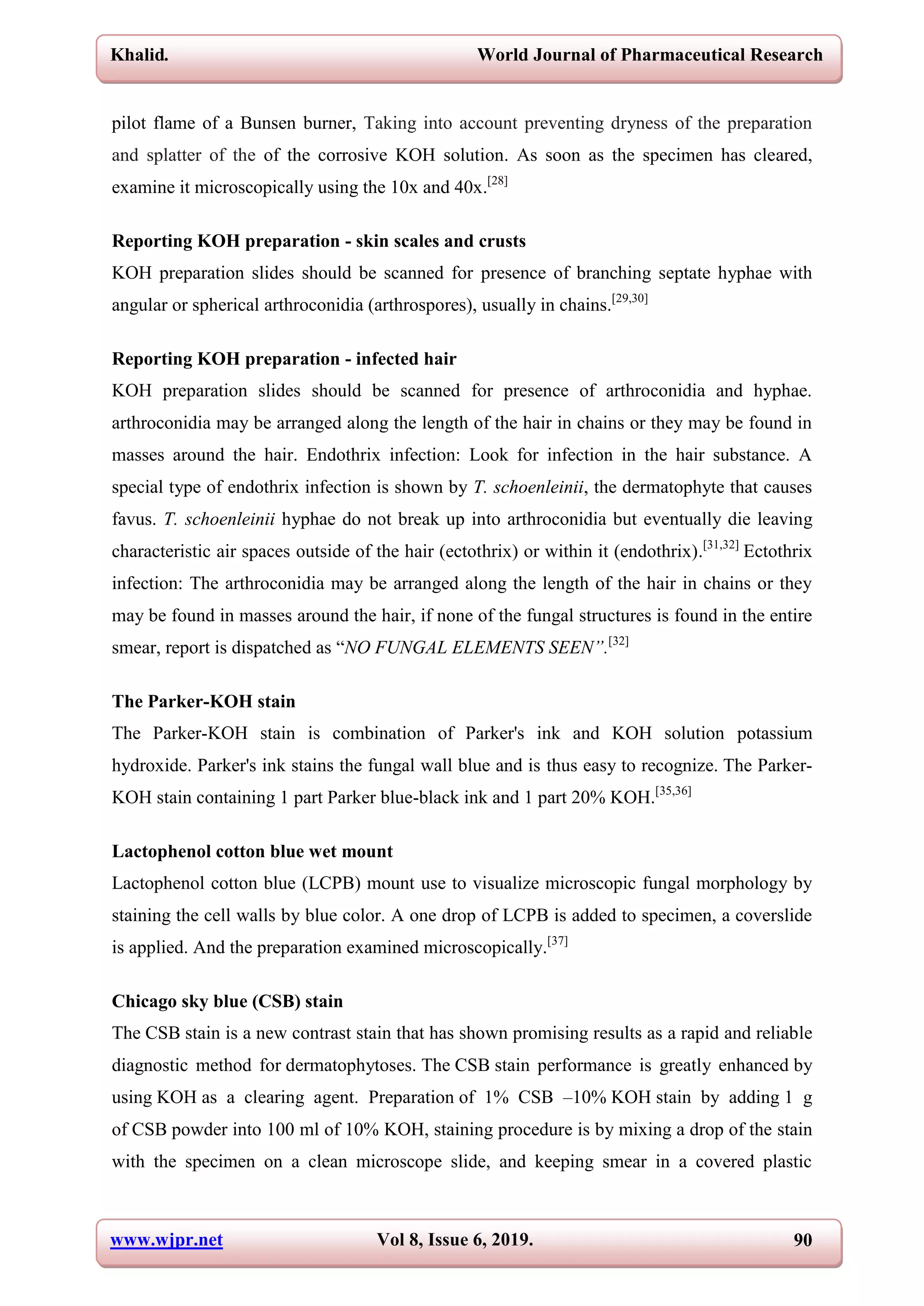 Laboratory diagnosis of the causative dermatophytes of tinea capitis | PDF