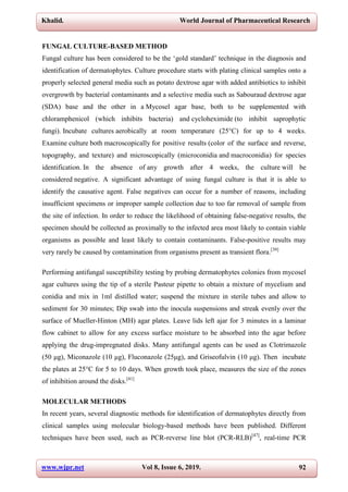 Laboratory diagnosis of the causative dermatophytes of tinea capitis | PDF