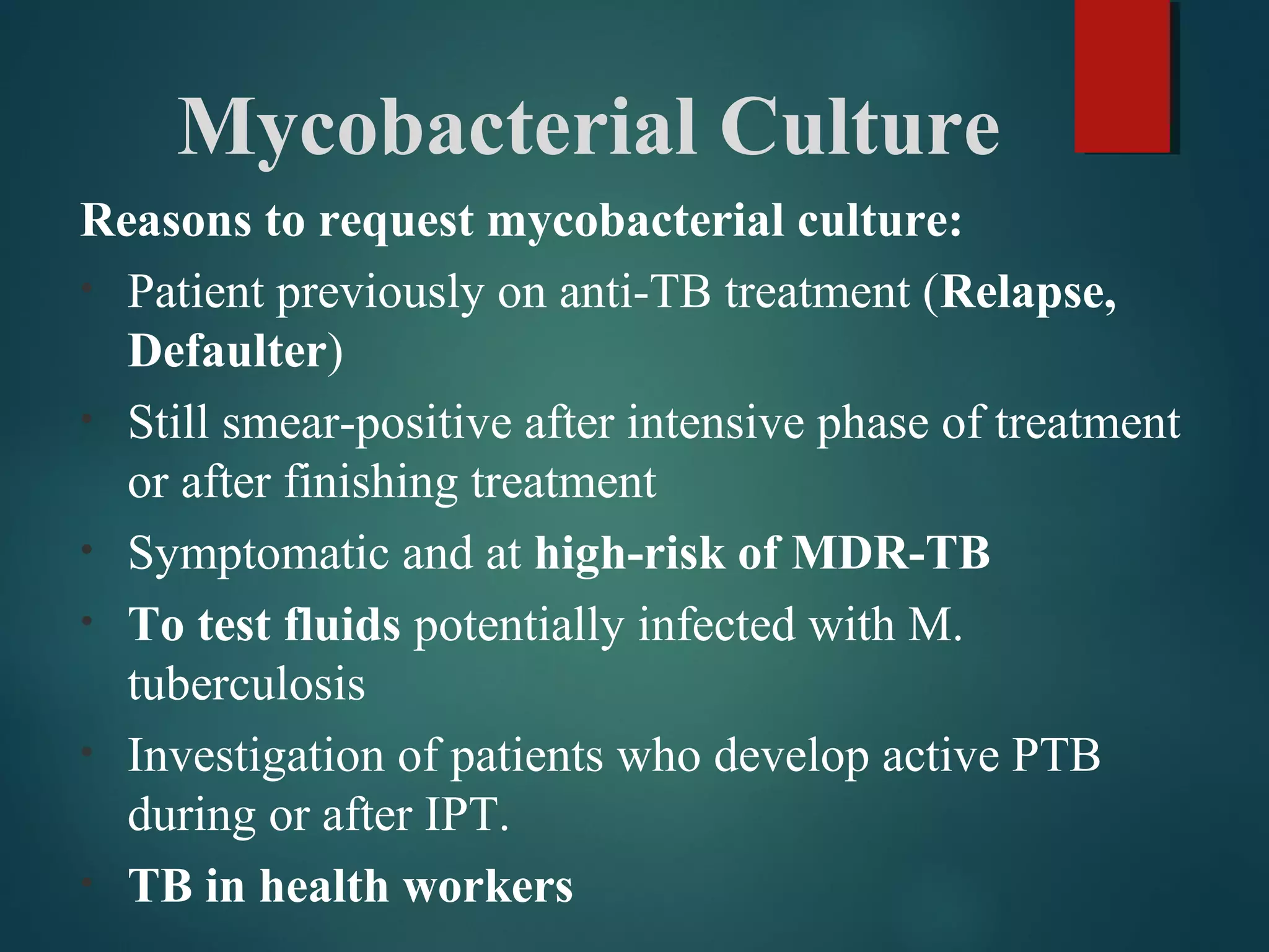Laboratory diagnosis of Tuberculosis gs | PPT