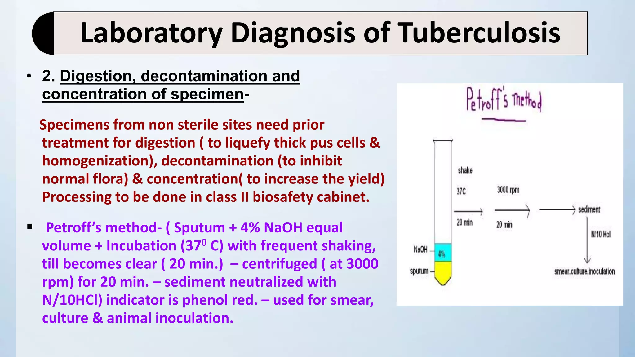 Laboratory diagnosis of tuberculosis pract. | PPTX
