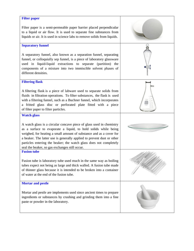 Laboratory Equipments.pdf | Chemistry | Science