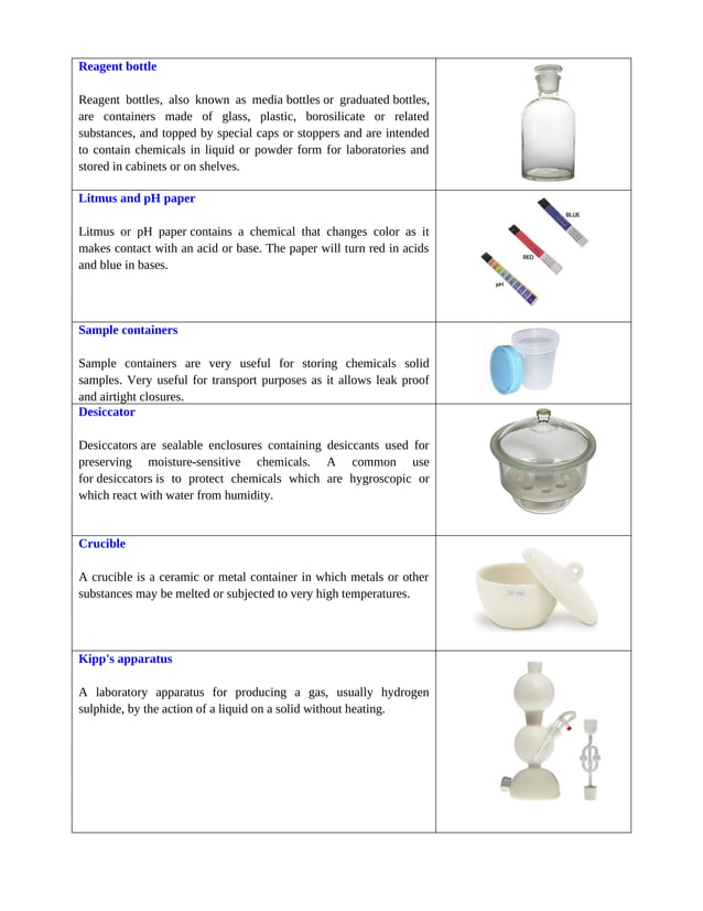 Laboratory Equipments.pdf | Chemistry | Science