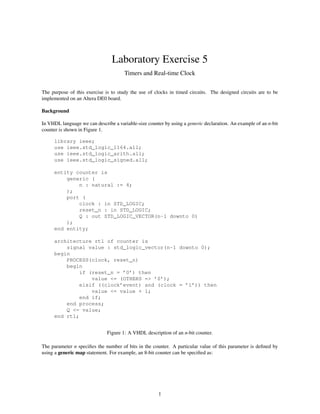 Laboratory exercise 5 | PDF