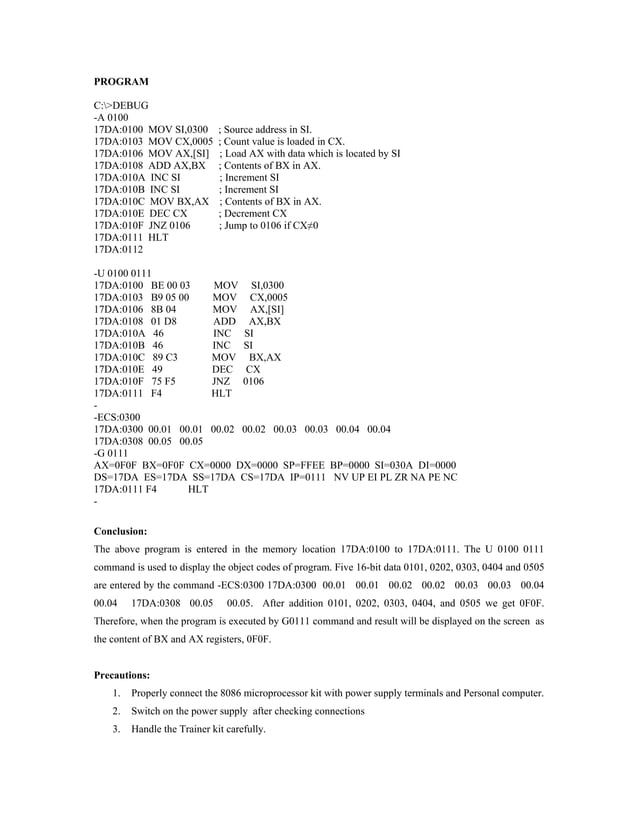 Microprocessor Laboratory Experiments Manual Pdf