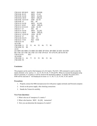 microprocessor Laboratory experiments manual | PDF