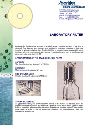 Laboratory filter | PDF