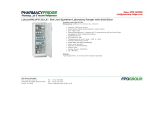 Laboratory Freezer Brochure | PDF