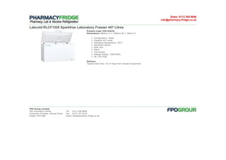 Laboratory Freezer Brochure | PDF