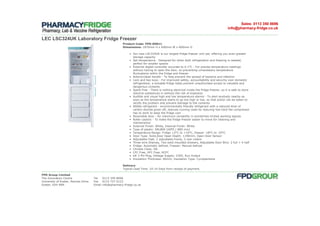 Laboratory Freezer Brochure | PDF