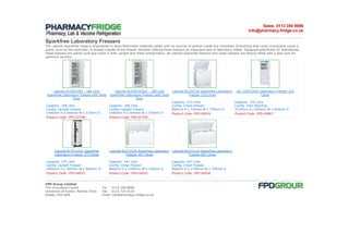 Laboratory Freezer Brochure | PDF