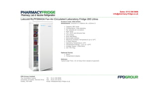Laboratory Fridge Brochure | PPT