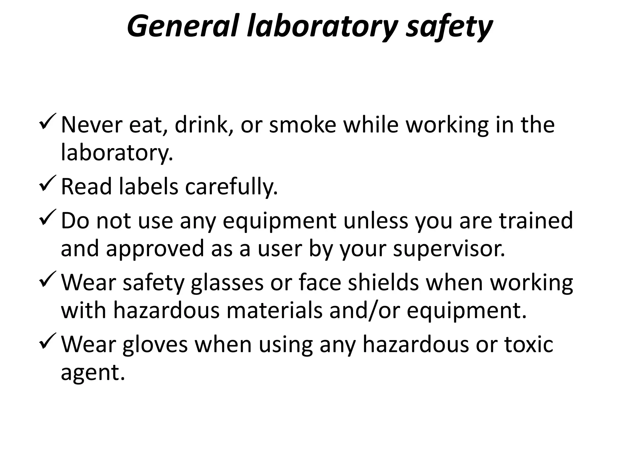 Laboratory hazards, safety and contamination | PDF