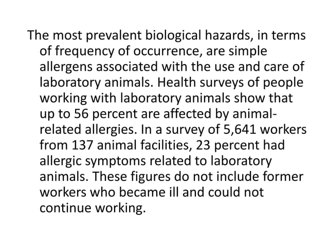 Laboratory hazards, safety and contamination | PDF