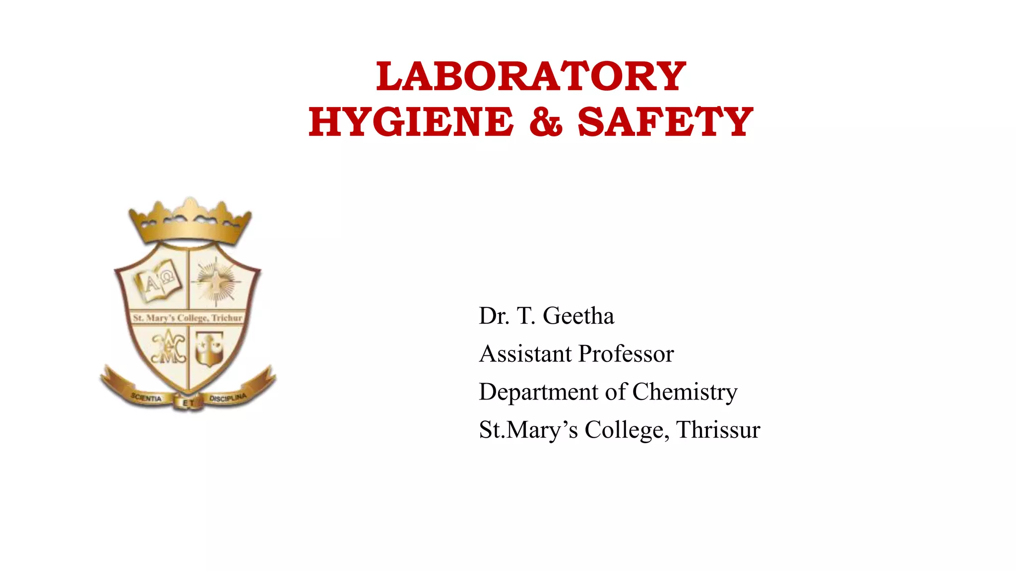 Laboratory Hygiene & Saftey | PPT