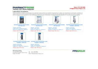 Laboratory Incubators Brochure | PDF
