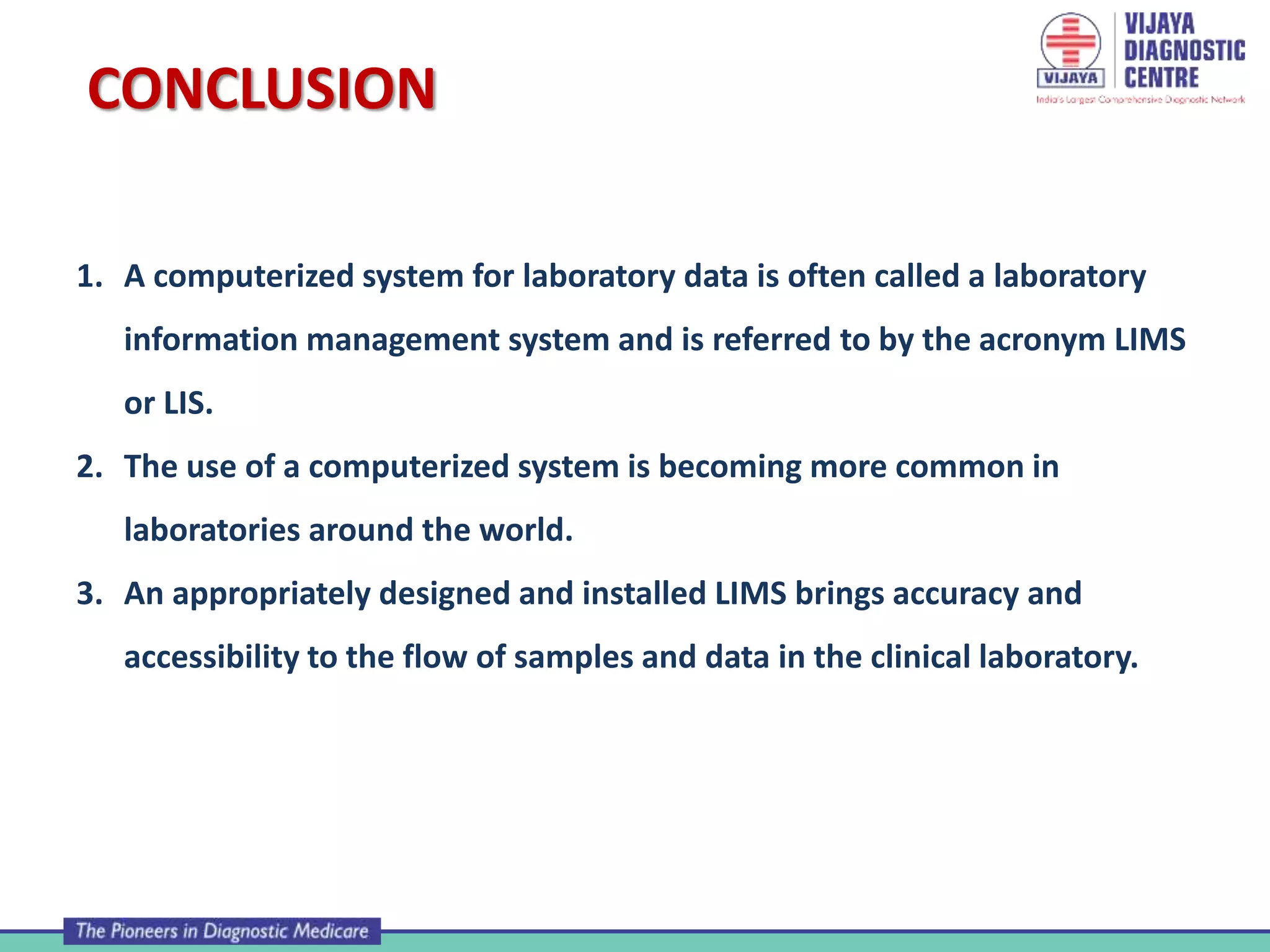 Laboratory Information Management System | PPTX