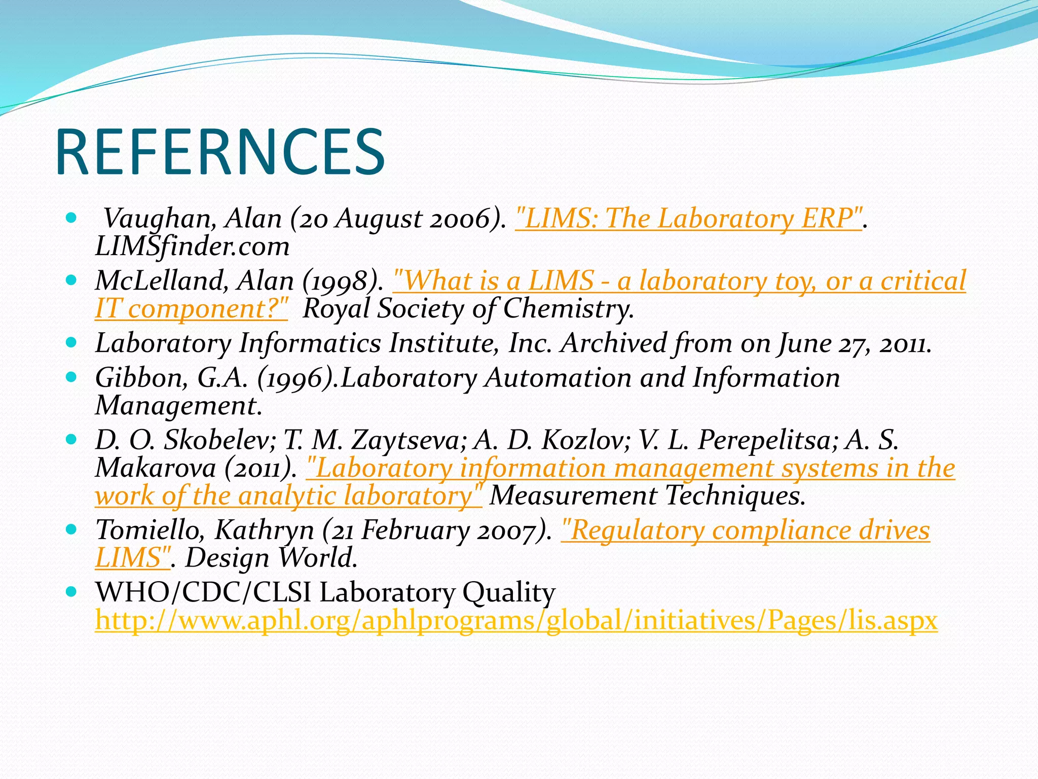 Laboratory information management system (LIMS) | PPTX