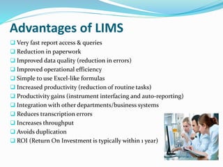 Laboratory information management system (LIMS) | PPTX