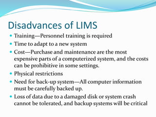 Laboratory information management system (LIMS) | PPTX