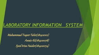 Laboratory information system | PPTX