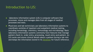 Laboratory information system | PPTX