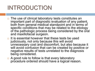Laboratory investigations | PPTX