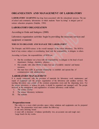 Laboratory management | DOCX